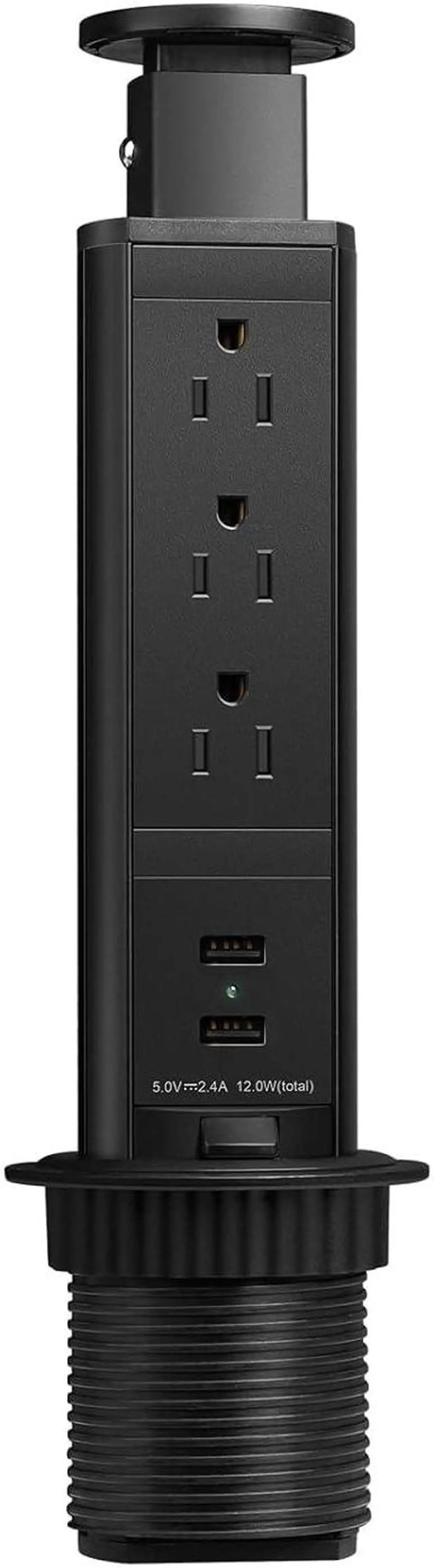 Pop Up Electrical Outlet for Countertop, Recessed Power Strip with 3 AC ...