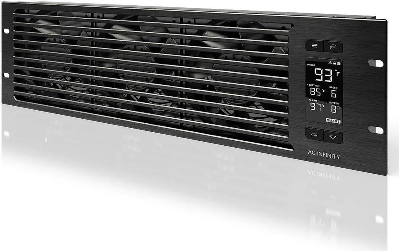 AC Infinity CLOUDPLATE T9-N, Rack Mount Fan Panel 3U, Intake Airflow ...