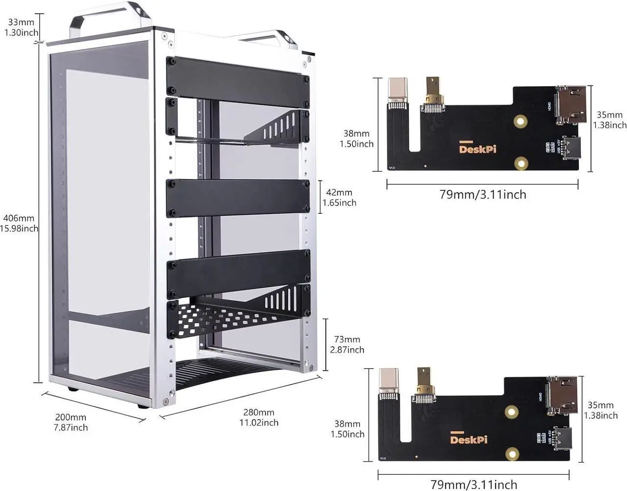 8U Server Cabinet, 10 inch Server Rack for Network, Servers, Audio, and ...