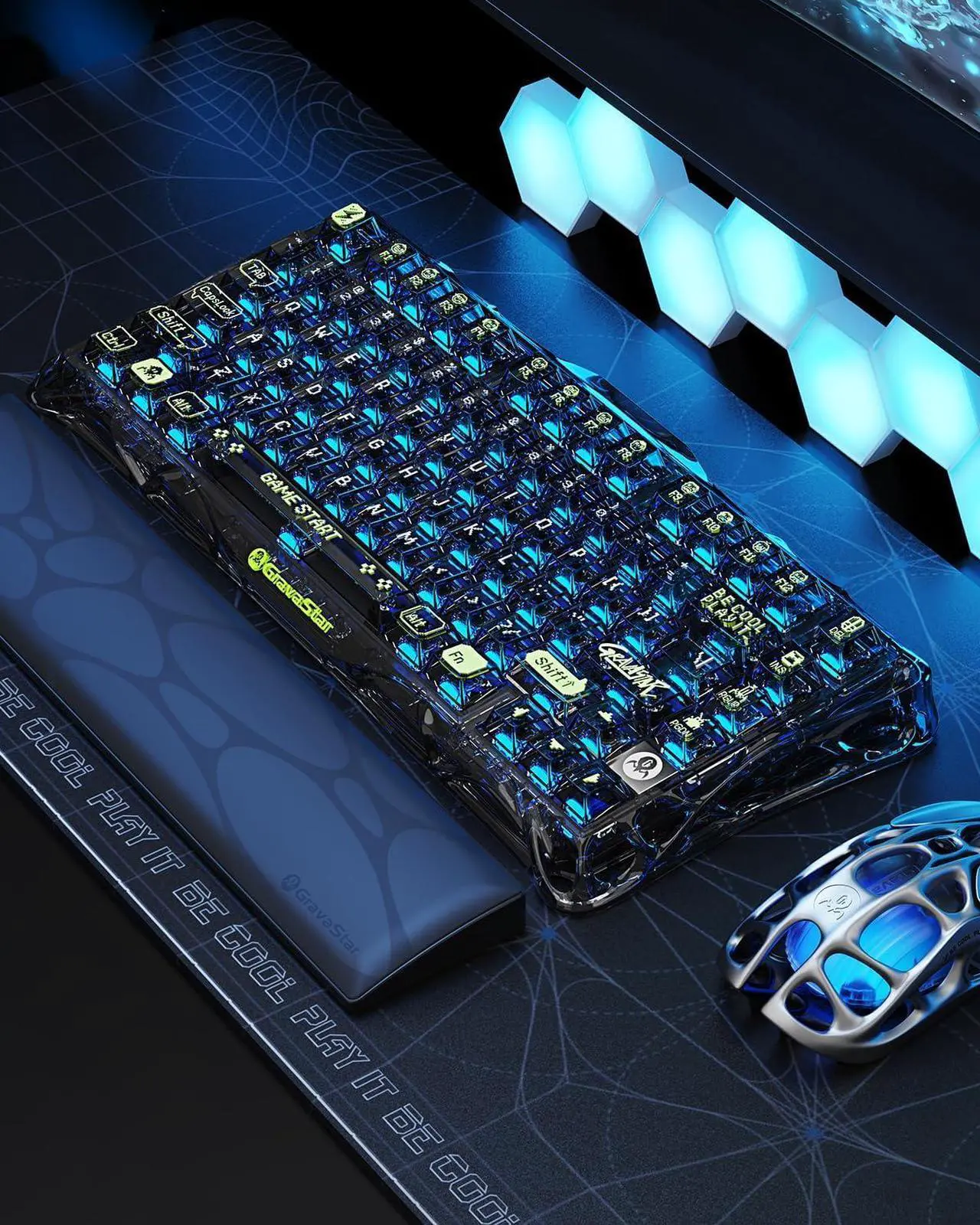 Grava Star Mechanical Gaming Keyboard, 75% Gasket Hot Swappable Custom ...