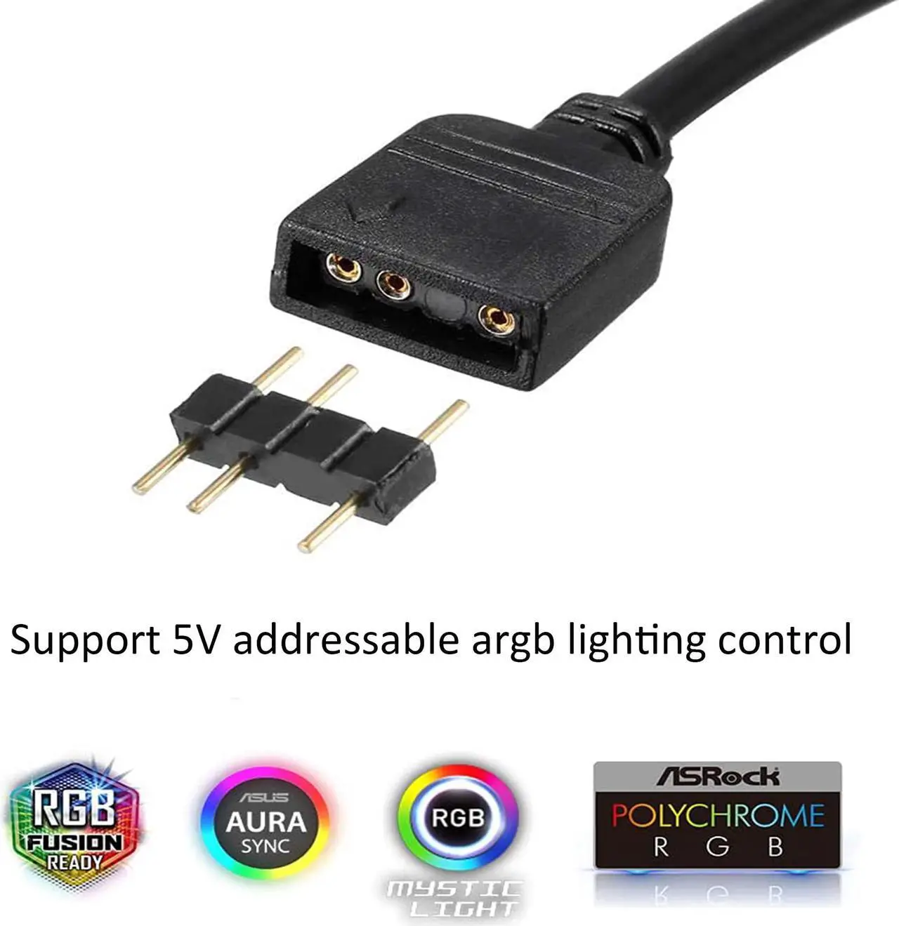 PANO-MOUNTS 120mm RGB Fans 5V 3Pin Addressable RGB PWM PC Computer CPU ...