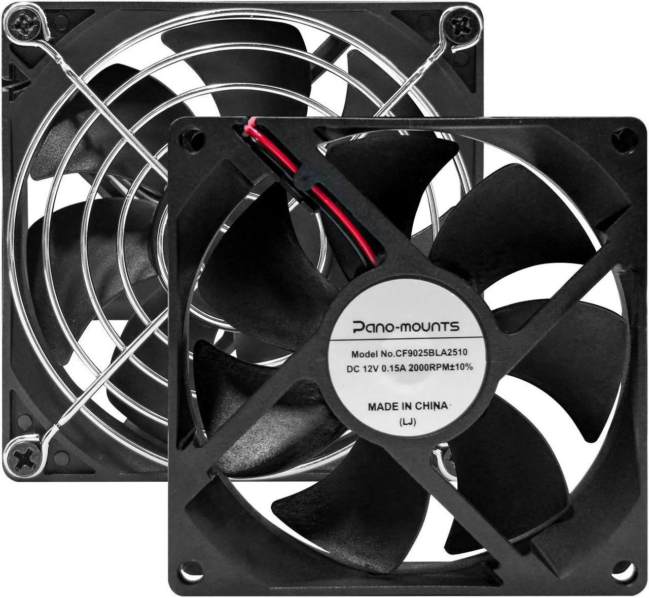 2 Pack 90mm 92mm 12V DC Computer PC Fan 2 Wire 3pin Cooling Fan for ...
