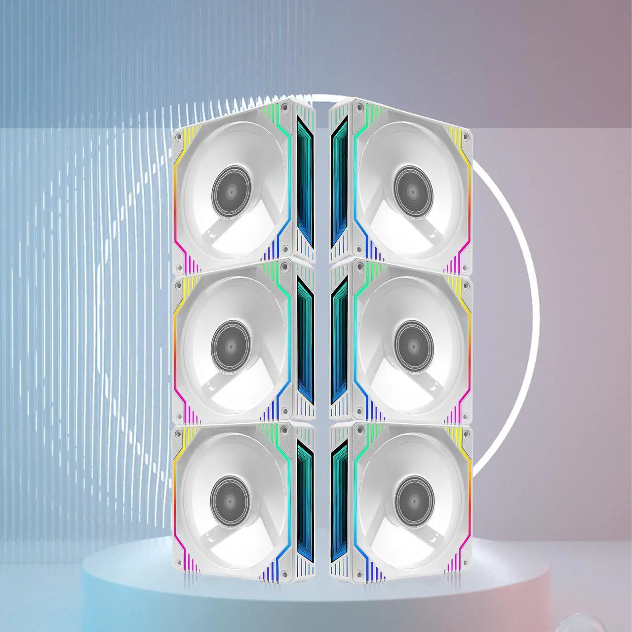 PANO-MOUNTS 120mm White 6Pin Infinity Mirror Gaming PC Computer CPU ...