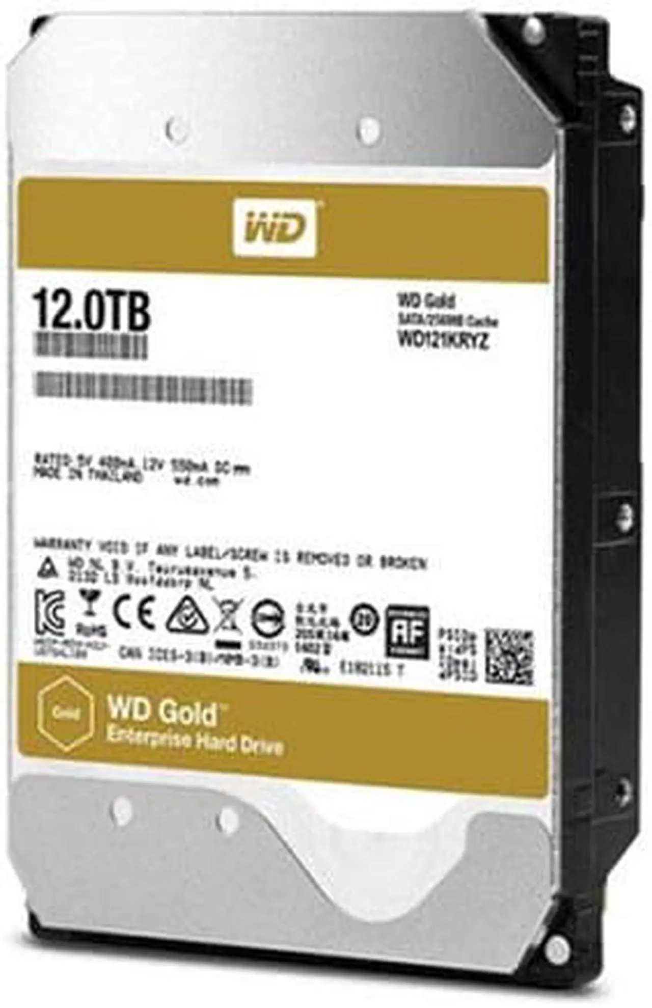 Refurbished: WD WD121KRYZ Gold 12TB Enterprise-class Hard Drive SATA 6 ...