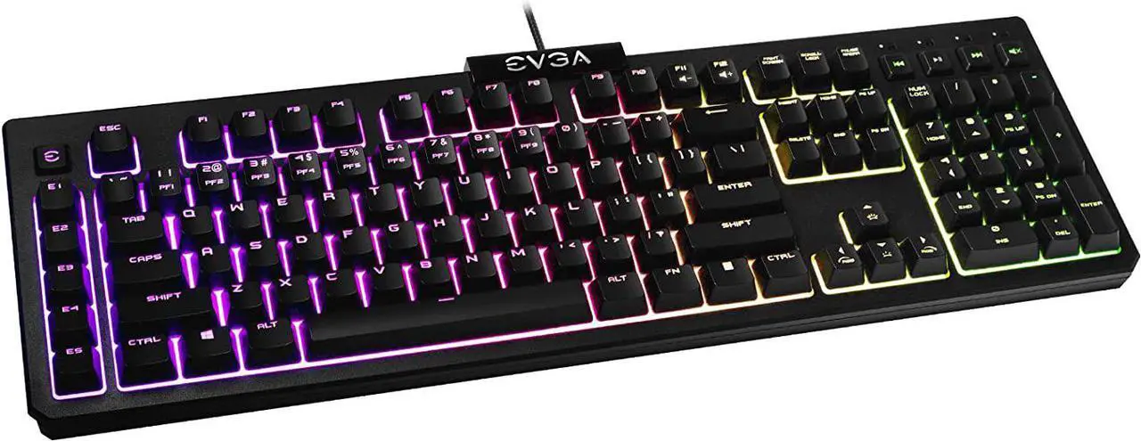 EVGA Z12 RGB Gaming Keyboard, RGB Backlit LED, 5 Programmable Macro ...