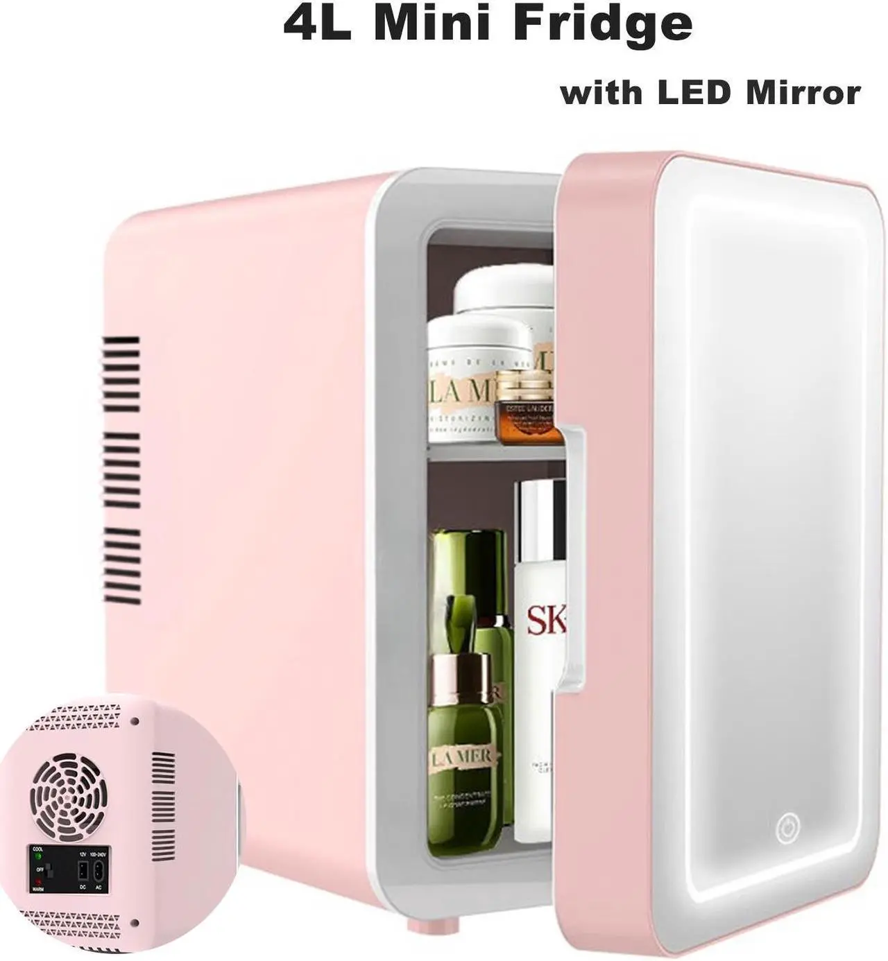 Goldshell 4L Portable Mini Fridge Makeup Cosmetic Refrigerator LED ...
