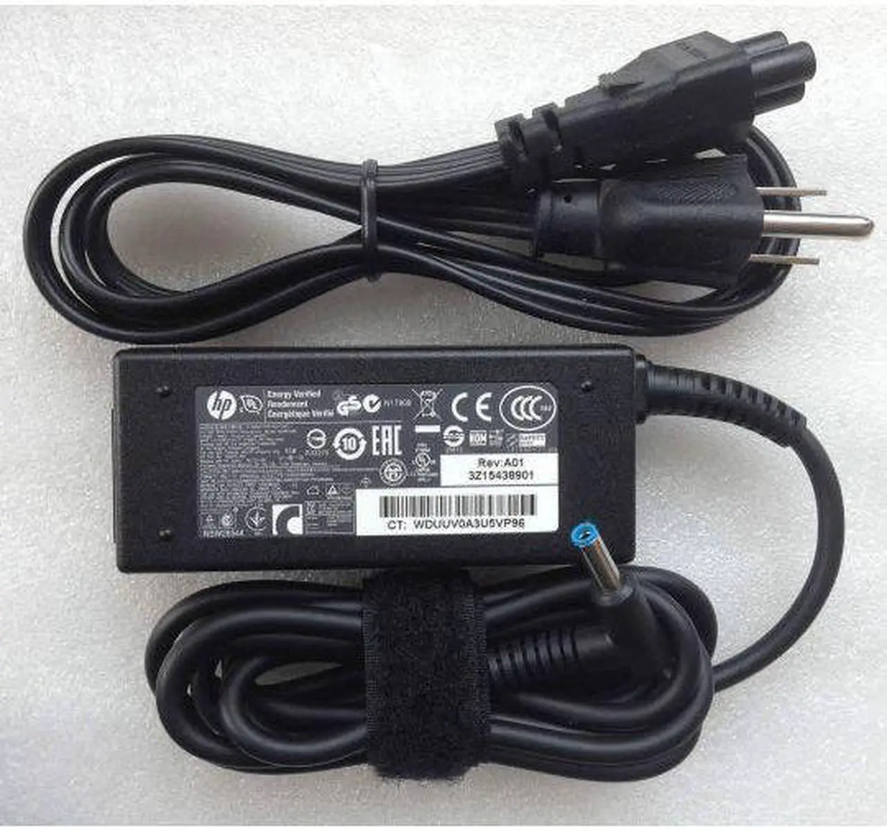 Genuine HP 45W blue tip laptop AC Adapter Power Supply Charger 19.5V ...
