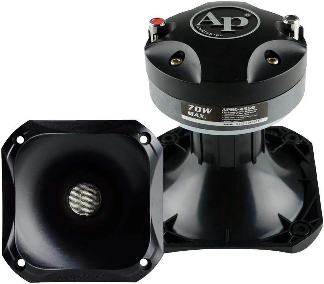 3.5" Compression Driver Tweeter w/ ABS Horn 8 Ohm 75 Watts Max APHC ...
