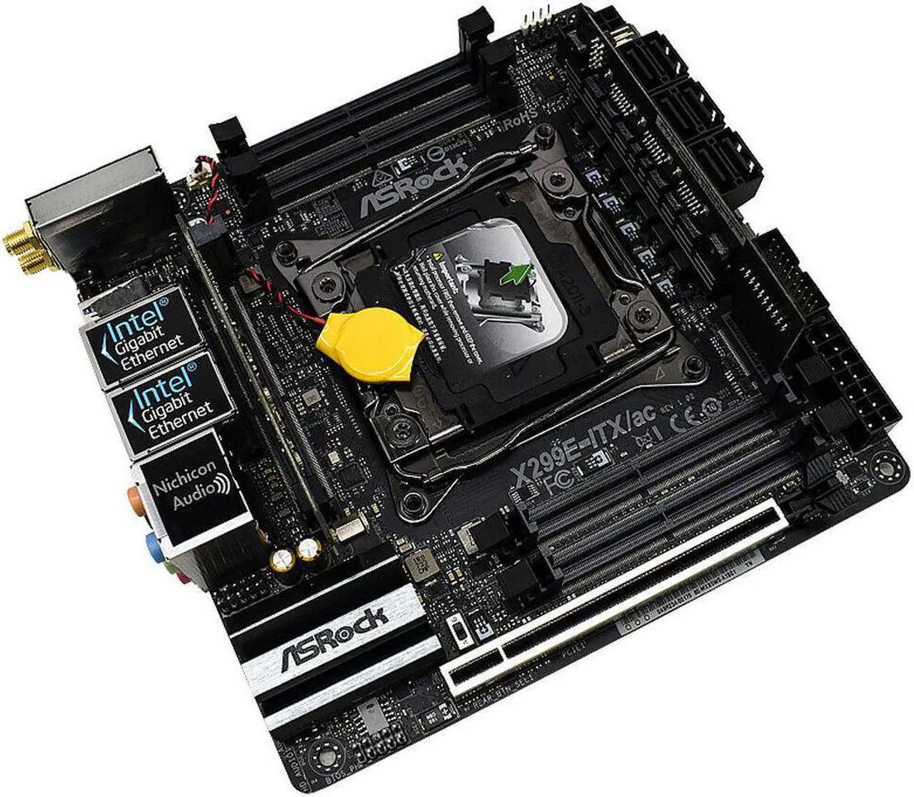 Refurbished: ASRock X299E-ITX/AC LGA 2066 Intel X299 SATA 6Gb/s USB 3.1 Mini ITX Intel ...