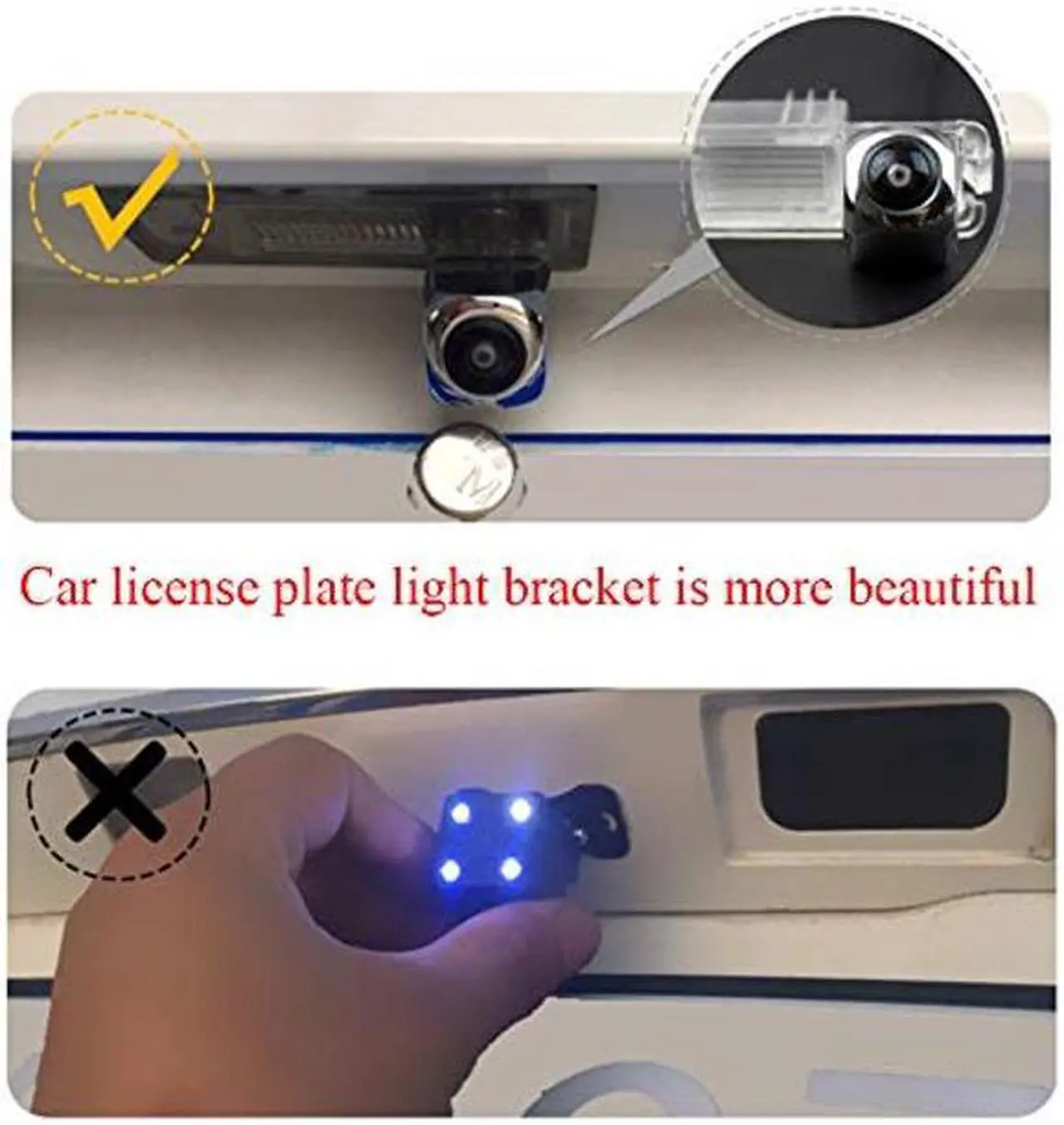 aSATAH Chrome Starlight Car Rear View Camera for BMW 3 E46 E90 E91 E92 ...