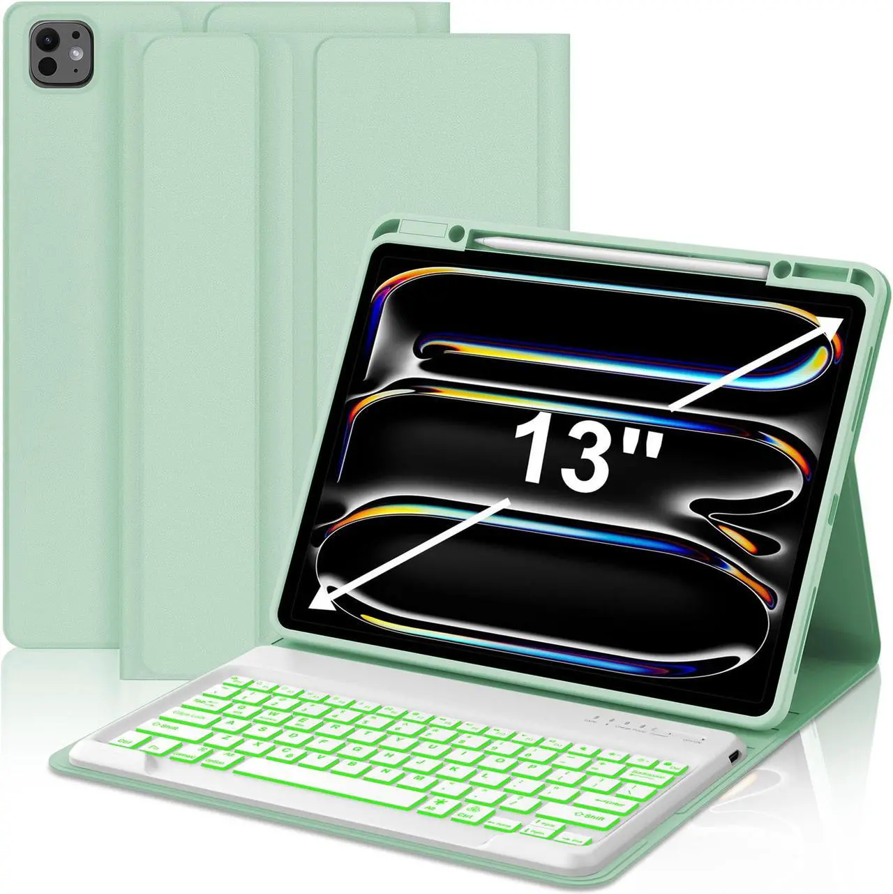 JADEMALL Keyboard Case for iPad Pro 13 inch (M4) 7th Generation 2024 ...