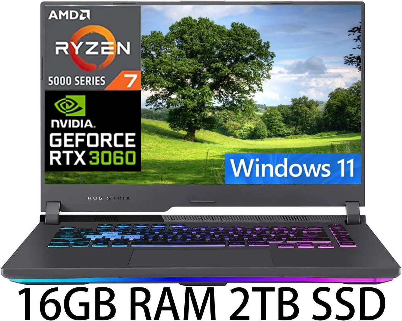 ASUS ROG Strix 15 Gaming Laptop, 15.6" FHD IPS 144Hz, AMD Ryzen 7 4800H ...