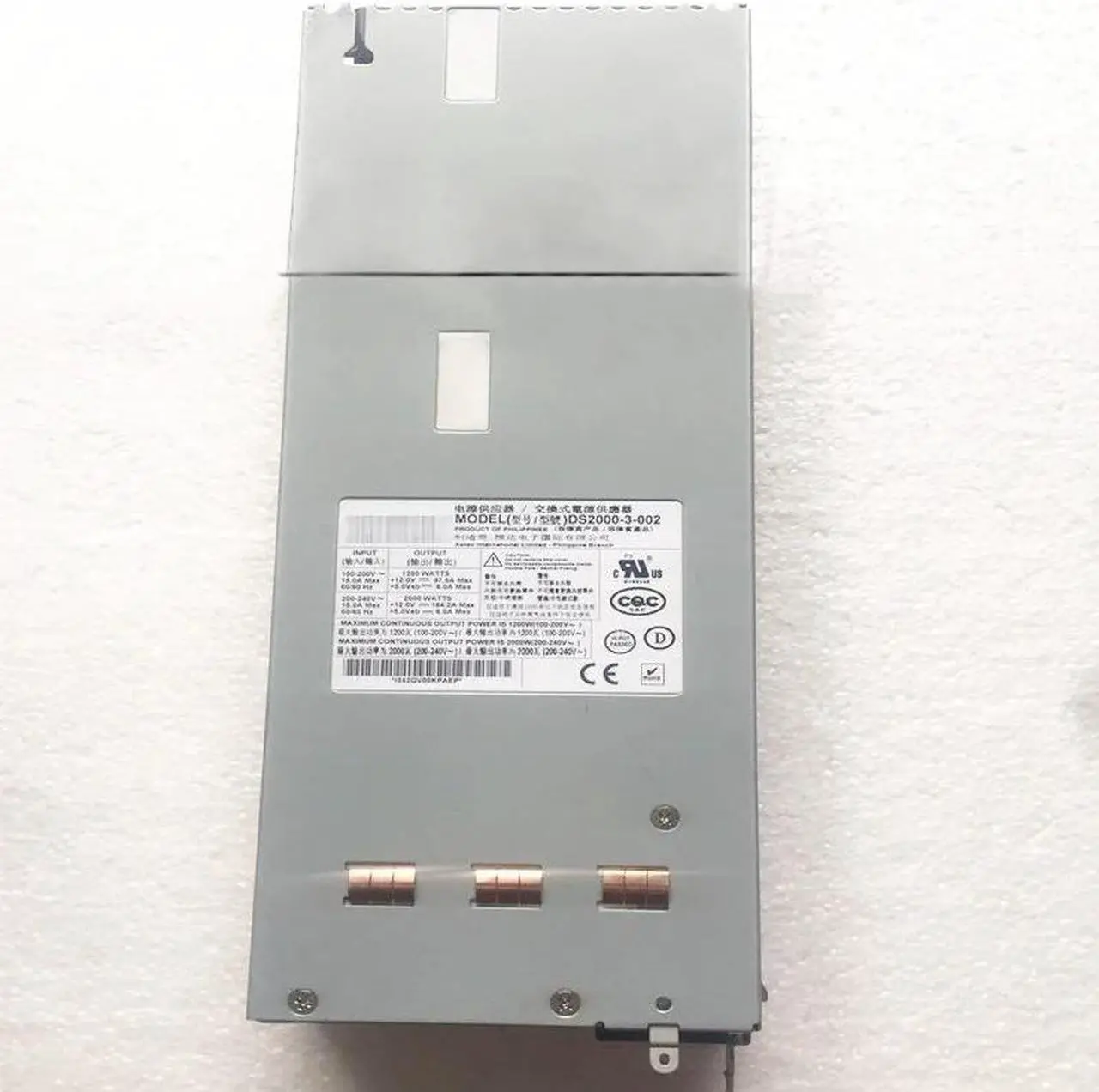 Refurbished: Server Power Supply For TC4600 DS2000-3-002 DS2000-3 2000W ...