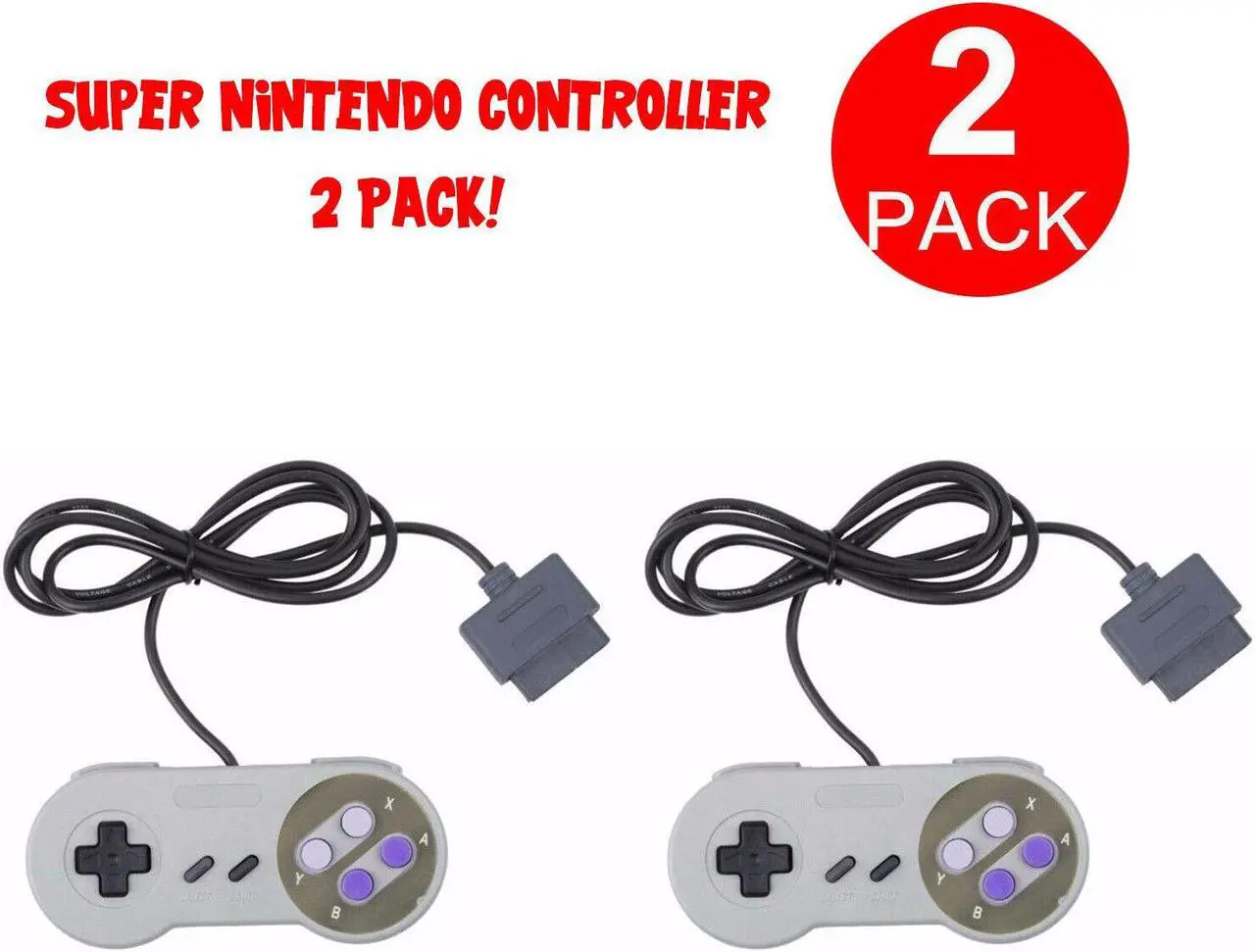 2 FOR New Super Nintendo SNES System Console Replacement Controller 6FT ...