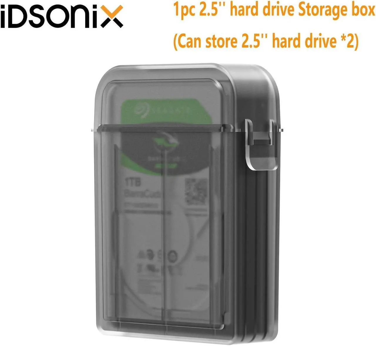 iDsonix 2.5 Inch Hard Drive Portable Carrying Case, Translucent 1 Pack ...
