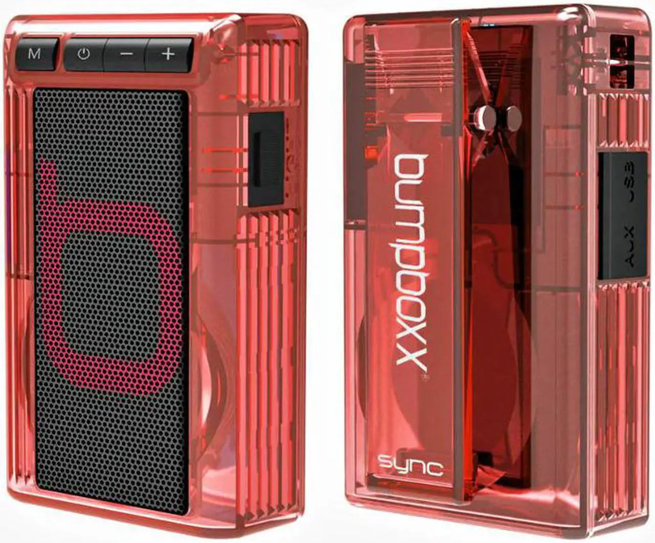 Bumpboxx Retro Pager Beeper Portable Bluetooth Speaker in Clear Red ...