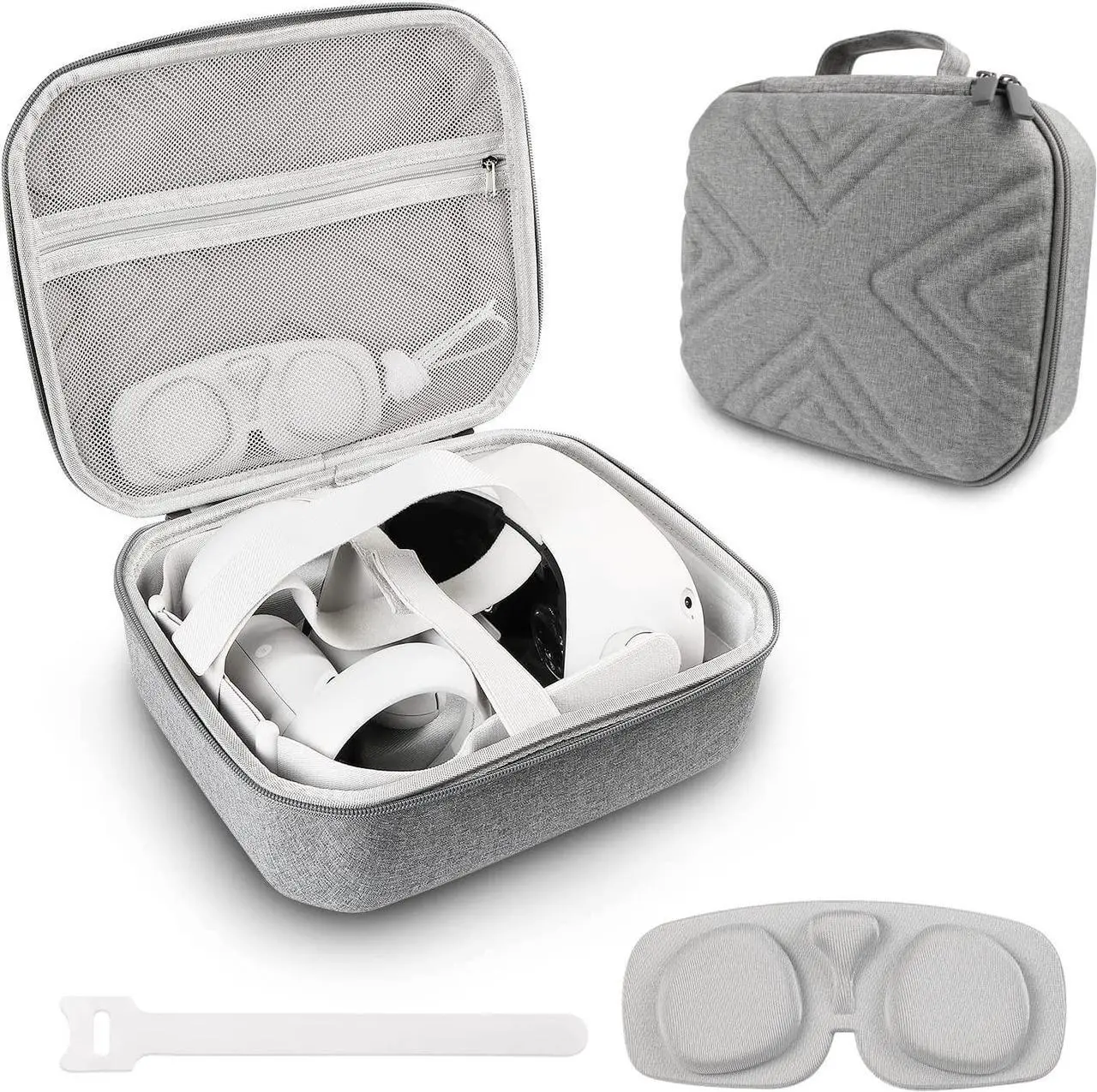 ZyberGears VR Carrying Case Compatible with Quest 2, VR Headset ...