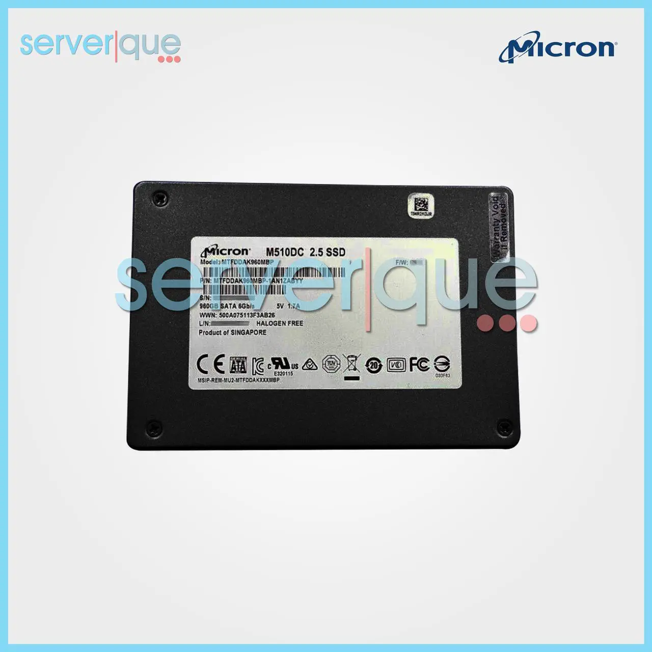 Refurbished: Micron M510 DC MTFDDAK960MBP 960GB 6Gbps MLC SATA 2.5 ...