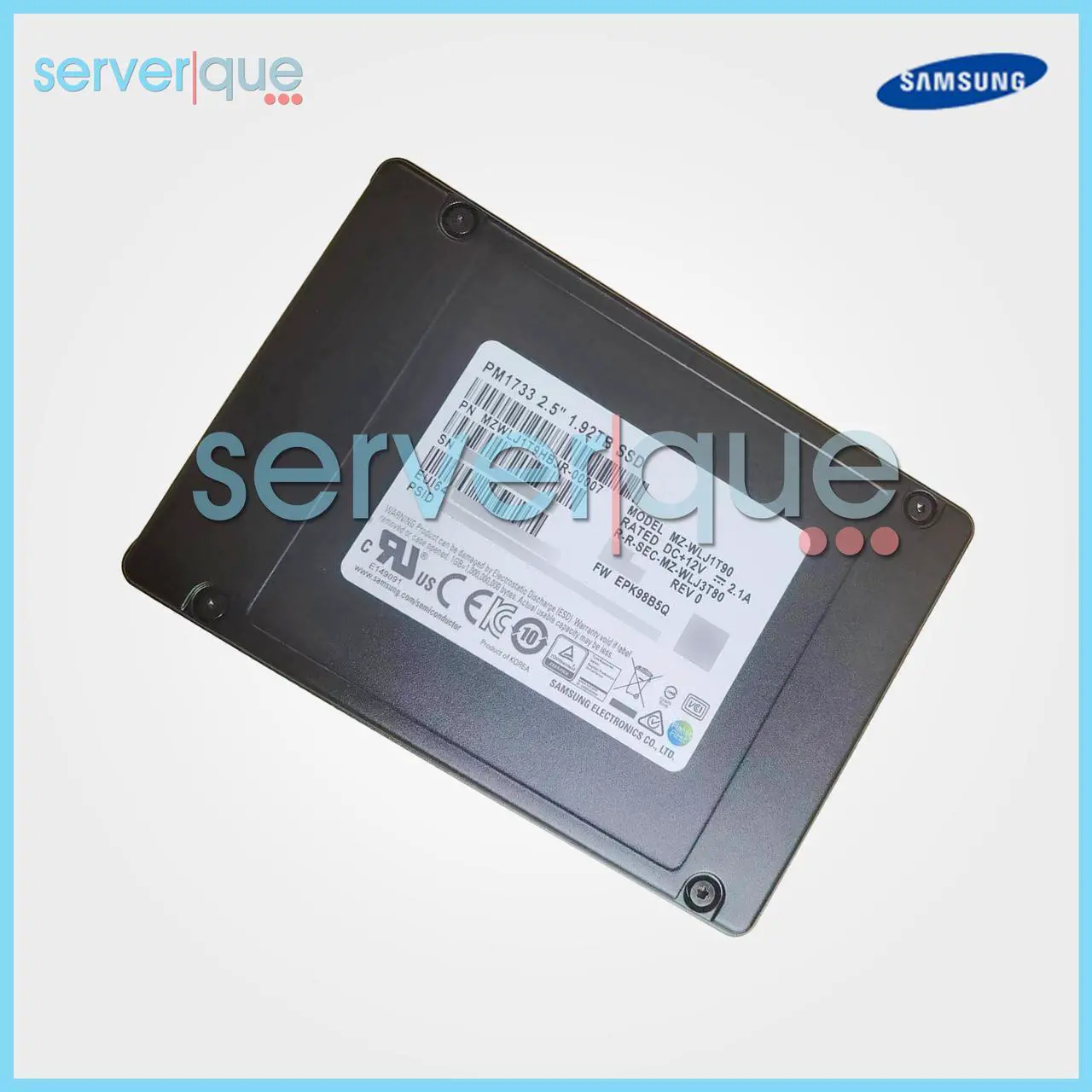 Refurbished: MZWLJ1T9HBJR-00007 Samsung PM1733 1.92TB MLC PCIe 4.0 x4 ...