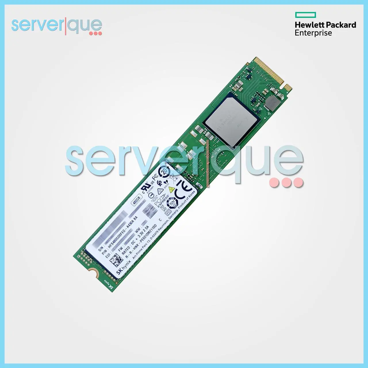 Refurbished: HPE P24188-B21 480GB PCI-E x4 NVMe M.2 22110 MLC Internal ...