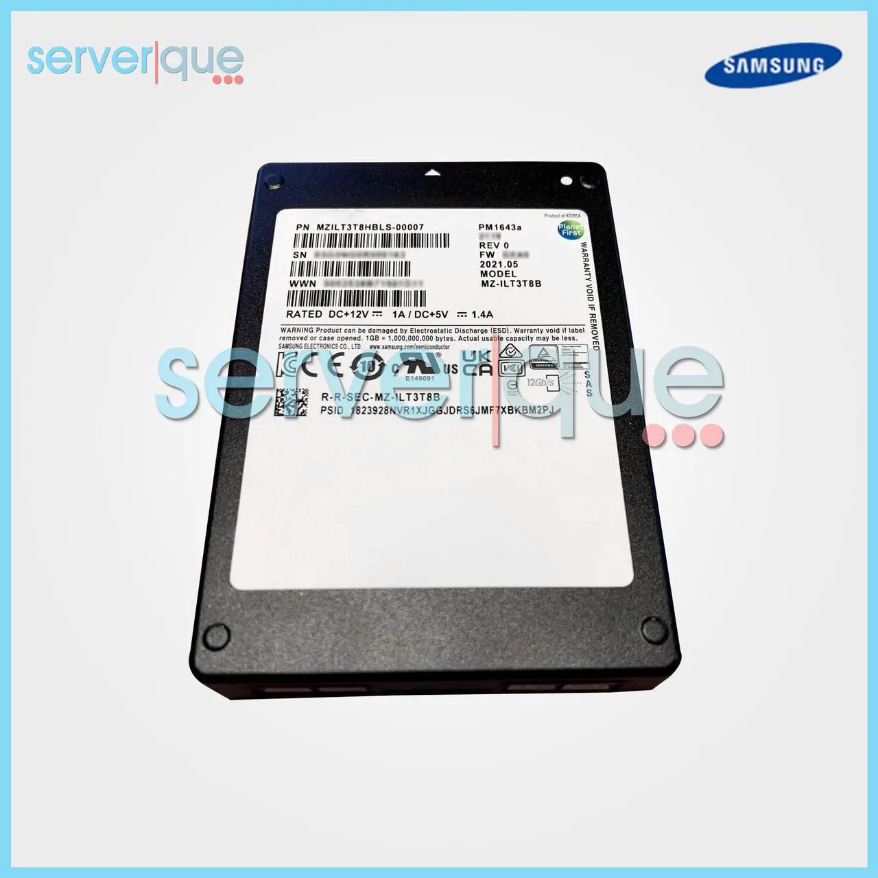 Refurbished: Samsung MZILT3T8HBLS PM1643a 3.84TB TLC SATA 12G 2.5 ...