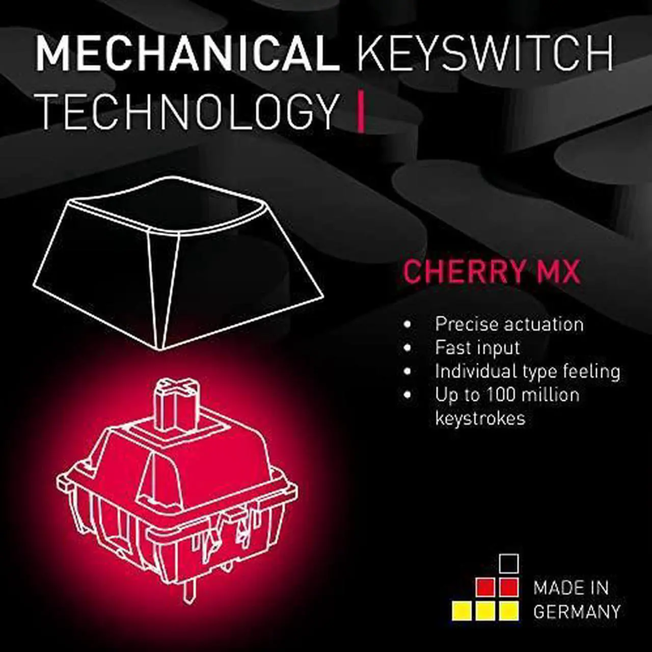 cherry mx 3.0s wireless mechanical gaming keyboard. aluminum housing ...