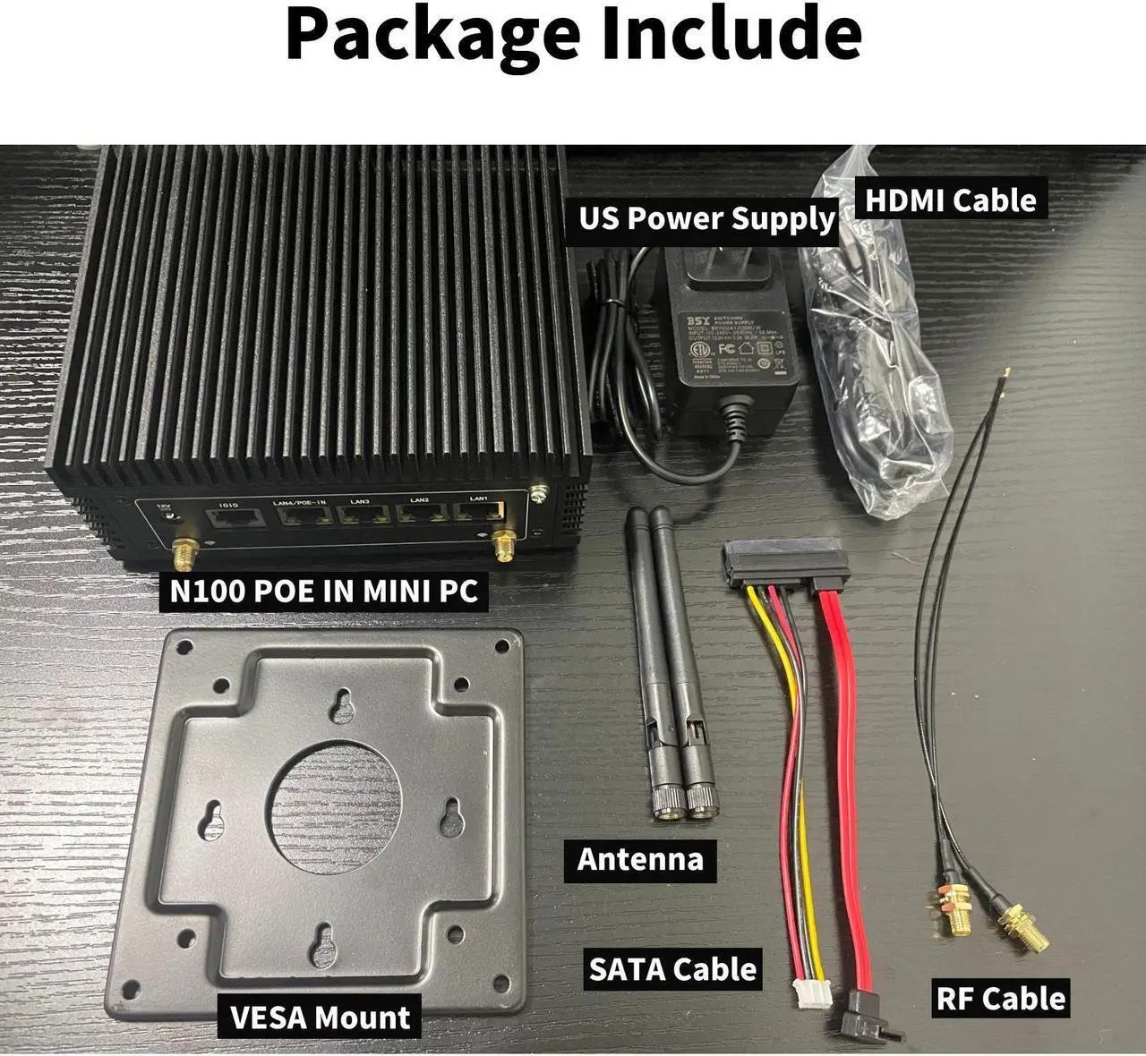 N100 mini PC home Firewall Appliance, fanless mini pc,pfsense router,4 ...