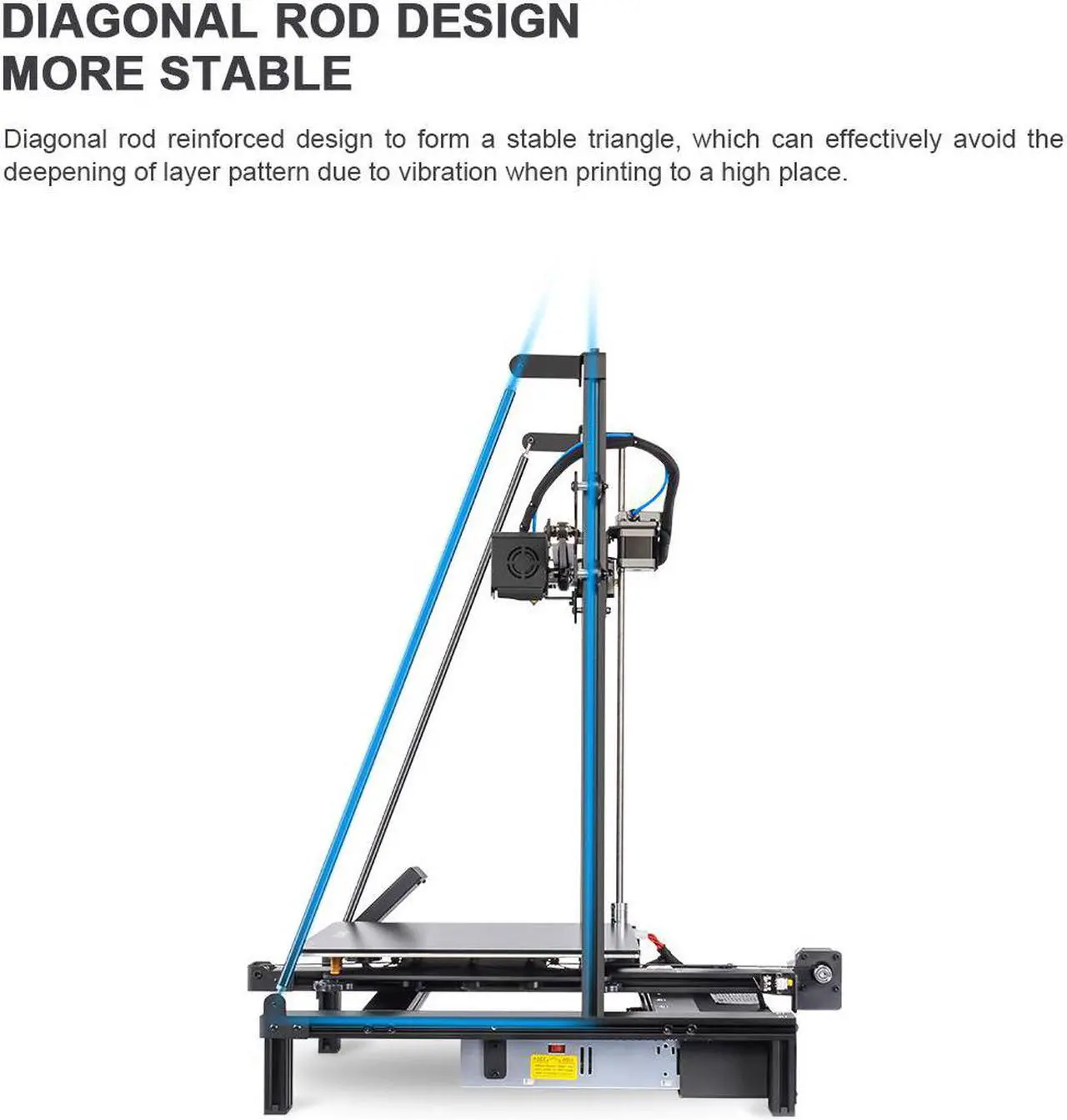 Longer Large Print Size 300x300x400mm (11.8"x11.8"x15.7") 3D Printer ...