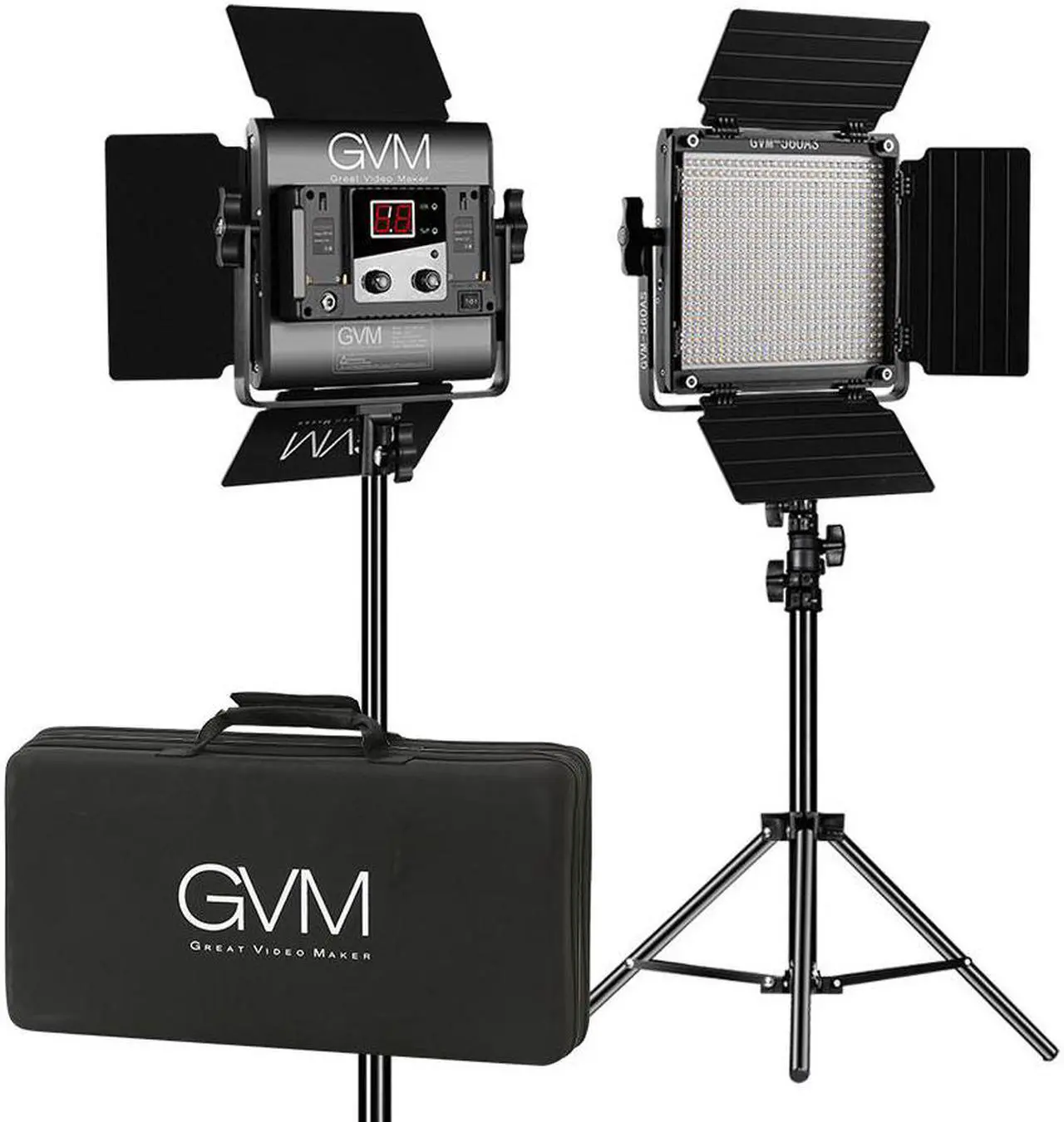GVM 560 LED Video Light, Dimmable Bi-Color, 2 Packs Photography ...