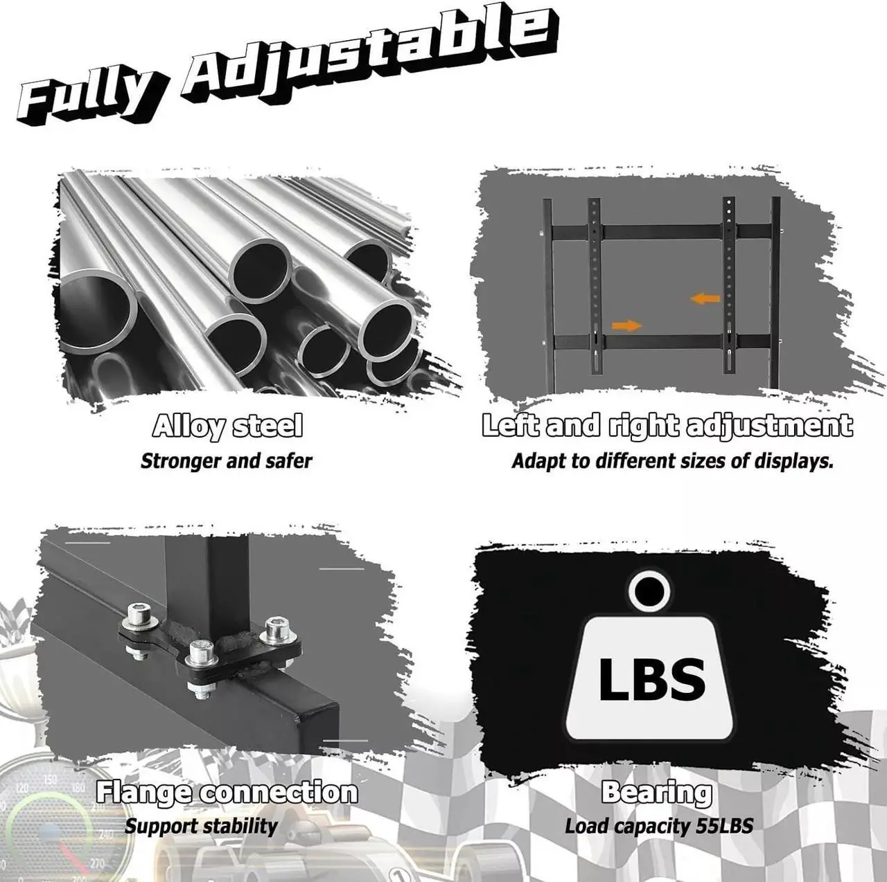 Minneer Racing Pro Visualizer Display Stand Adjustable,Supports 24 to ...