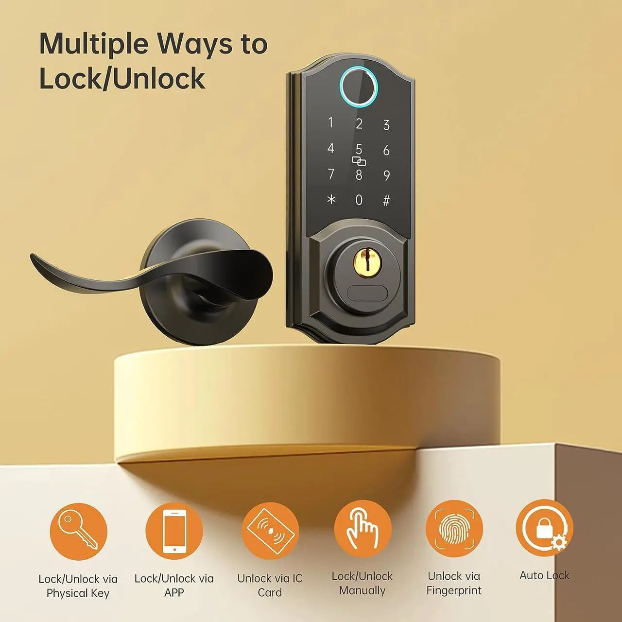 Smart Lock, Keyless Entry Door Lock for Front Door, Smart Deadbolt ...