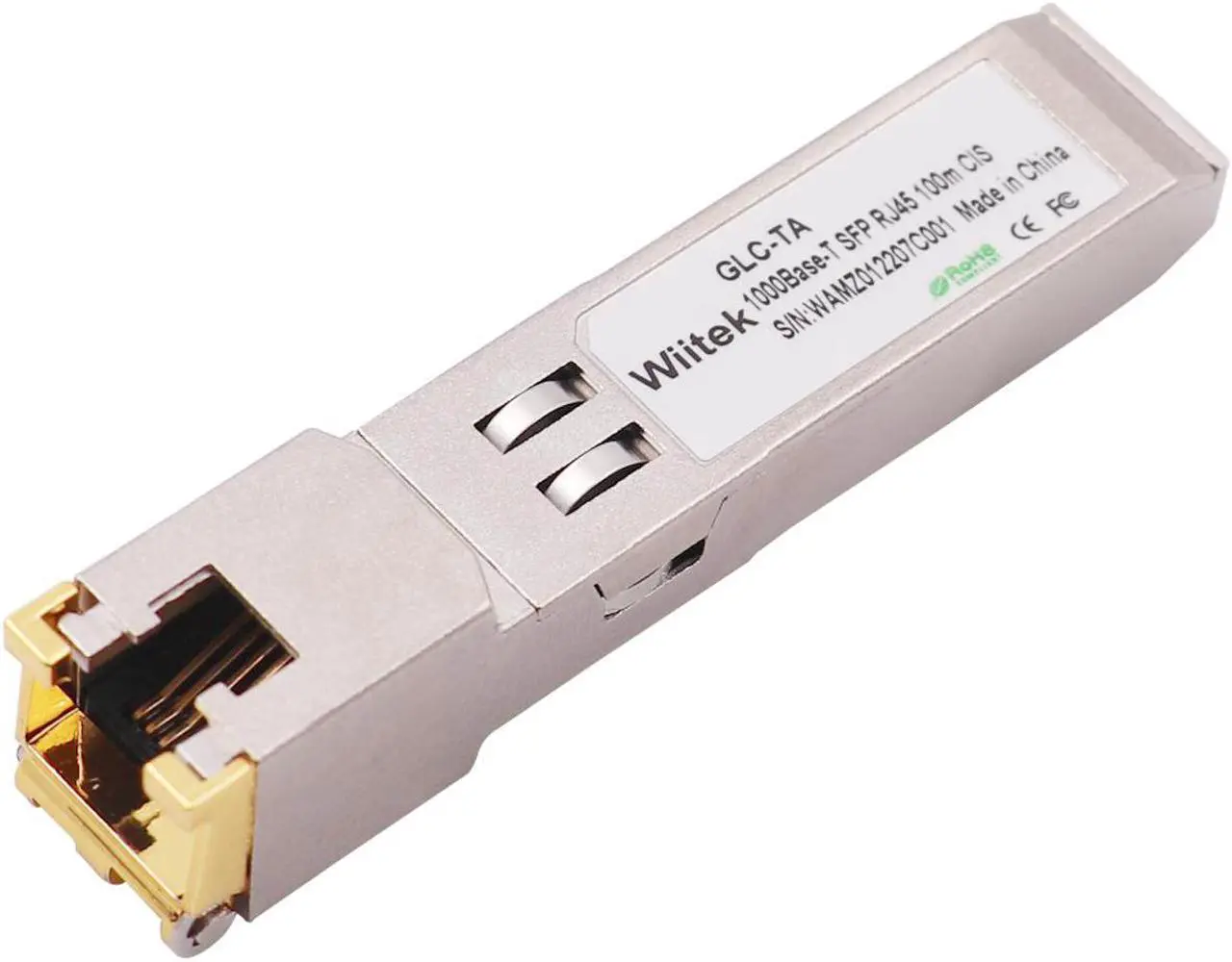 1.25G SFP-T, 10/100/1000BASE-T Gigabit Copper SFP, Wiitek SFP to RJ45 ...