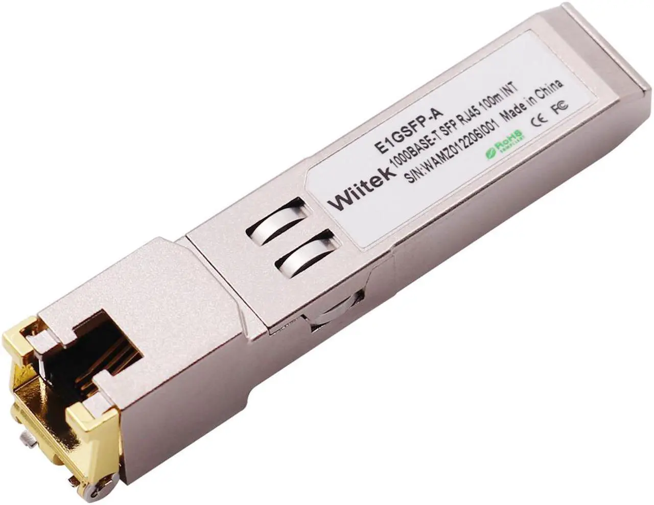 1.25G SFP-T, 10/100/1000BASE-T Gigabit Copper SFP, Wiitek SFP to RJ45 ...