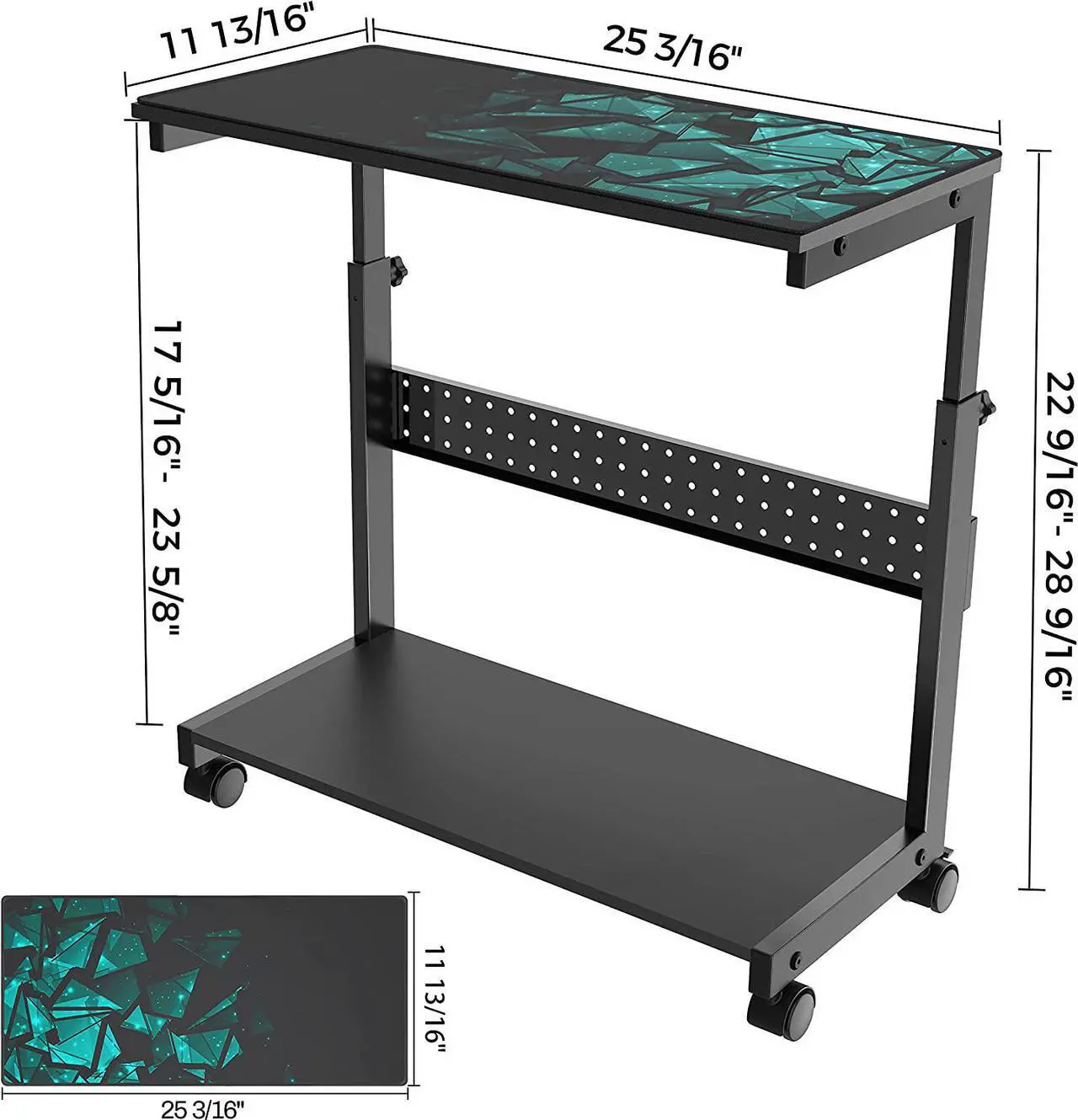 Height Adjustable Computer Tower Stand, ATX-Case CPU Holder Under Desk ...