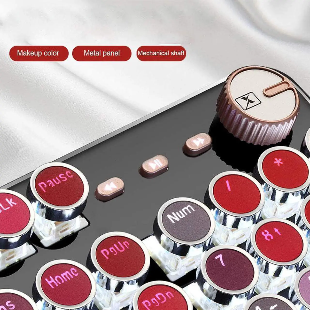 Zhhcyyds K520 Lipstick Typewriter Style Mechanical Gaming Keyboard ...