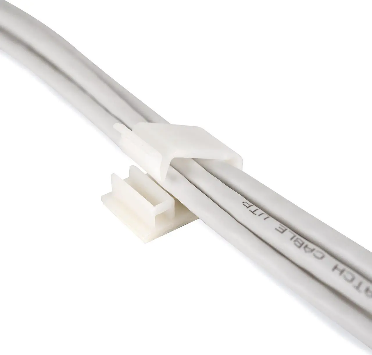 Cable Clips White with 3M Adhesive, Multipurpose Small Wire Clamps for ...