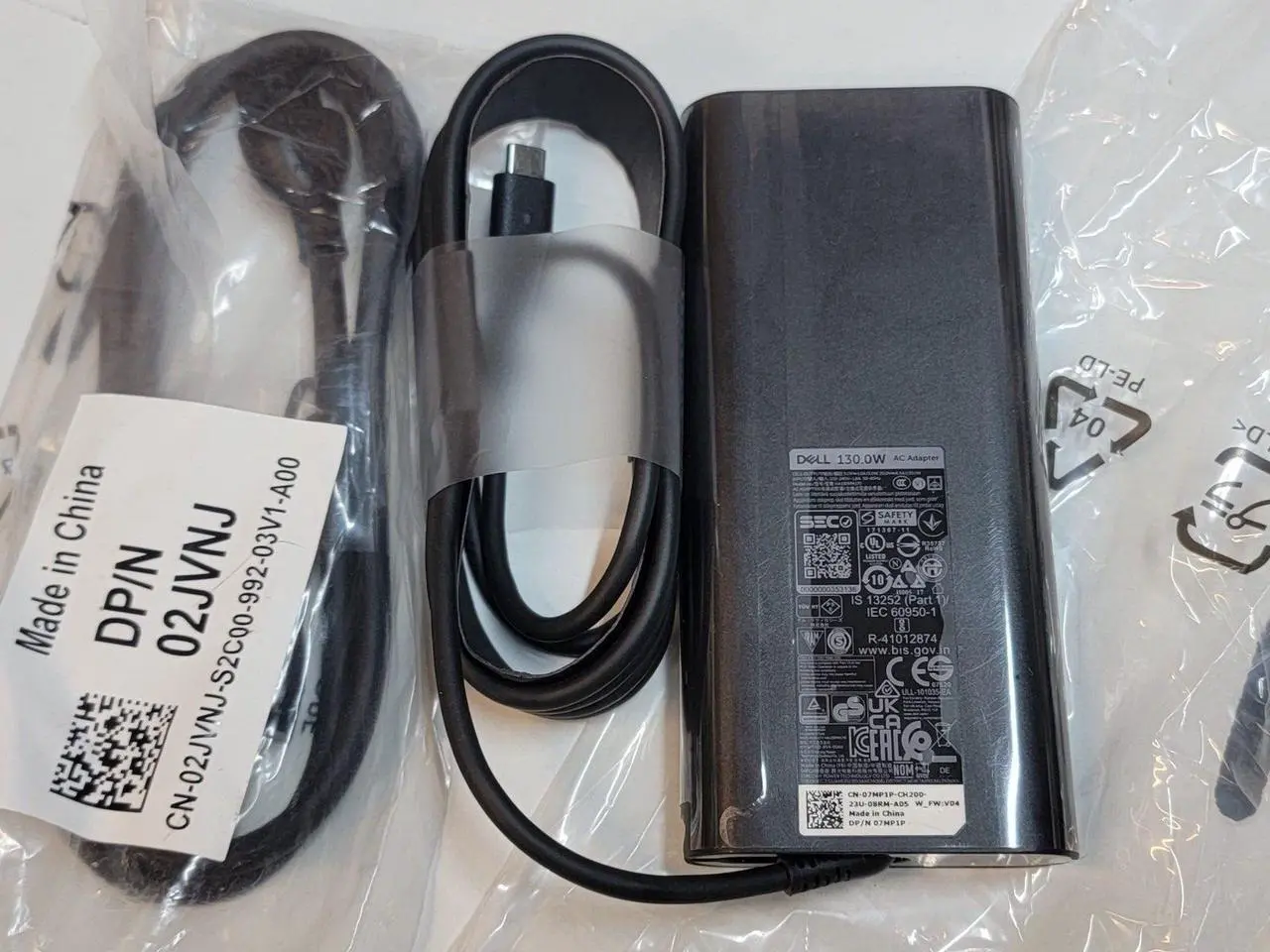 New Genuine Dell 130W USB-C Type C Laptop Charger AC Adapter ...