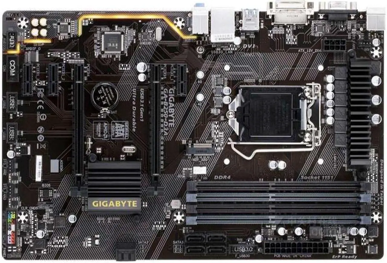 Refurbished: GIGABYTE B250-D3A LGA 1151 Intel B250 DDR4 64GB ATX ...