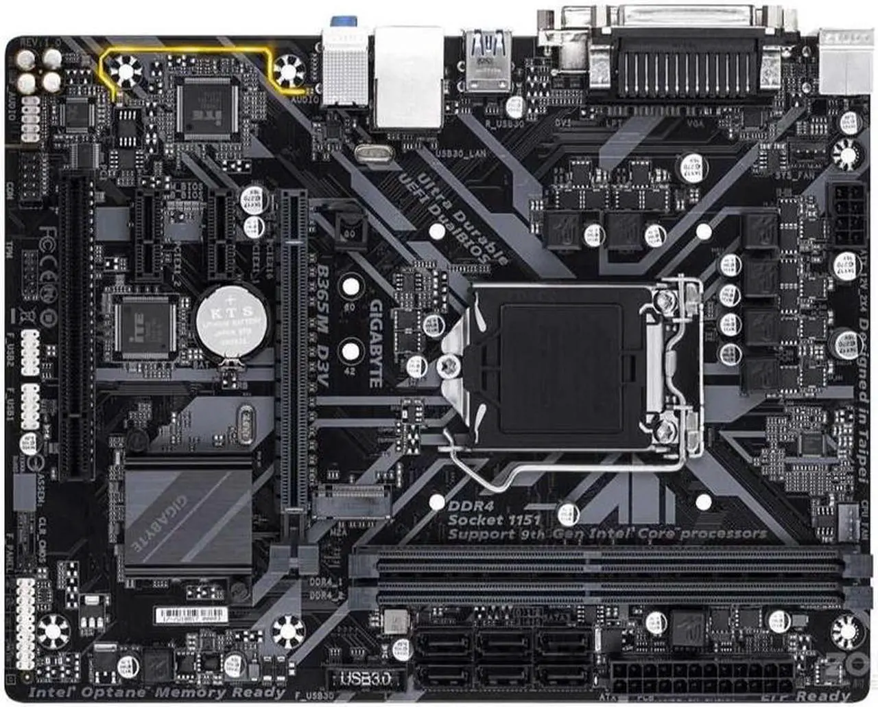 Refurbished: GIGABYTE B365M D3V LGA 1151 Intel B365 DDR4 32GB Micro ATX ...