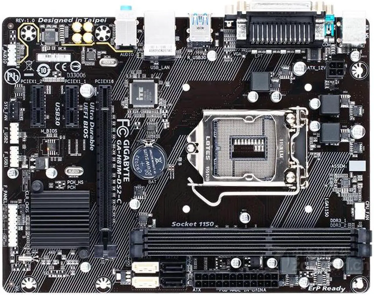 Refurbished: GIGABYTE H81M-DS2-C LGA 1150 Intel H81 DDR3 16GB Micro ATX ...