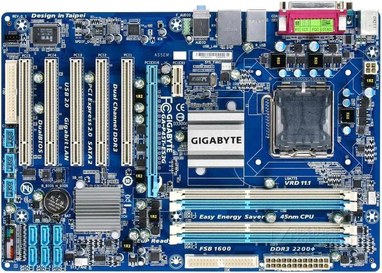 Refurbished: GIGABYTE GA-P45T-ES3G(rev.1.3) LGA 775 Intel P45 DDR3 16GB ATX - Newegg.com
