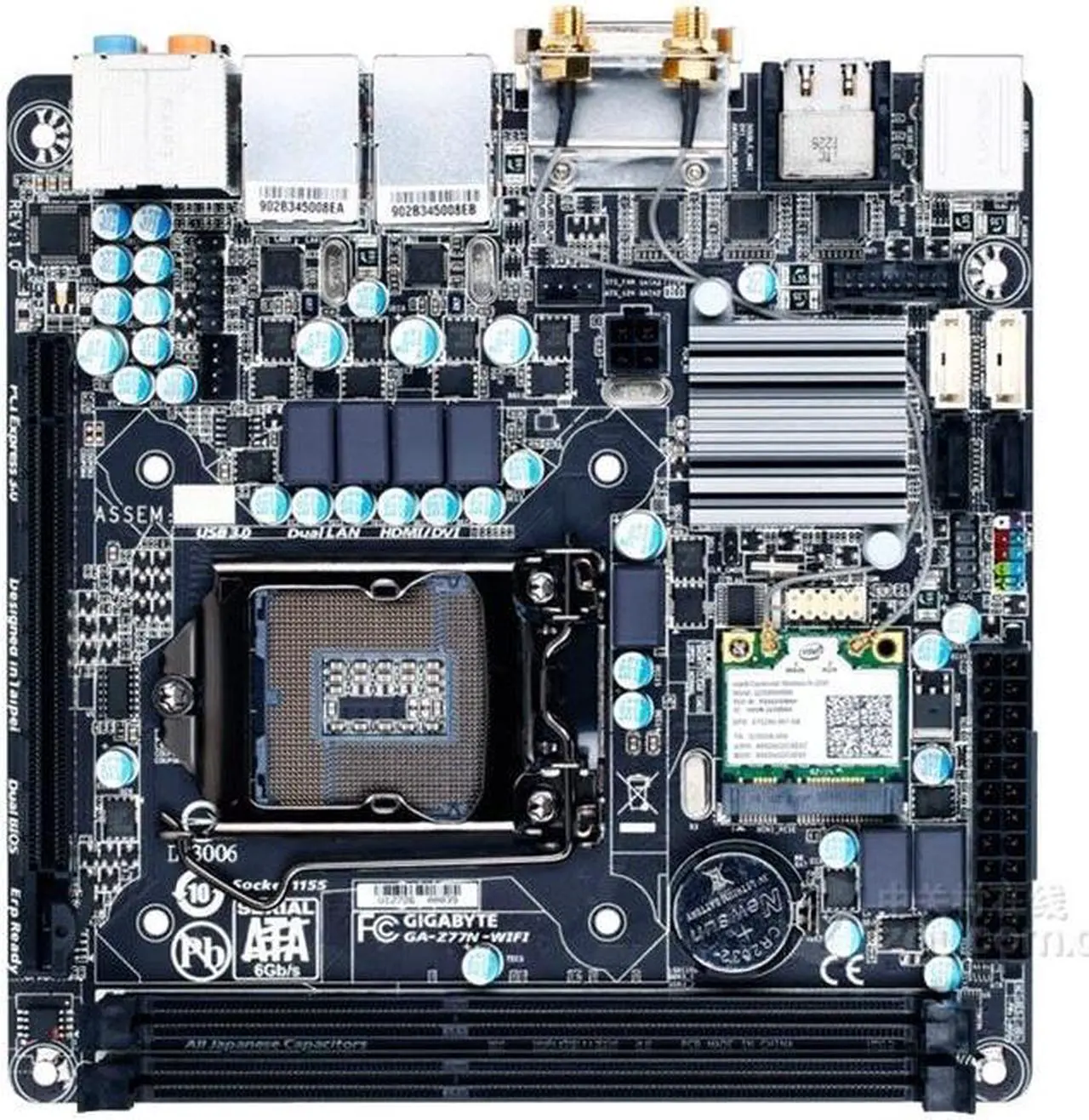 Refurbished: GIGABYTE GA-Z77N WIFI LGA 1155 Intel Z77 DDR3 16GB Mini-ITX - Newegg.com