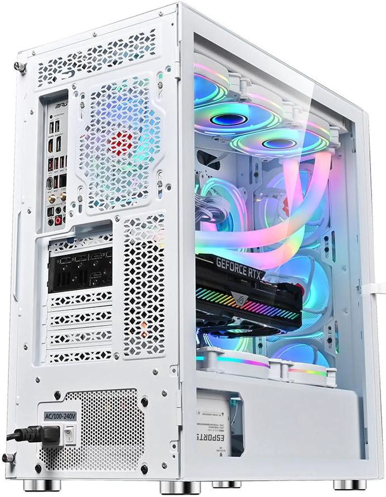 ALAMENGDA Ice Diamond II-High Airflow Honeycomb Full-metal Mesh, E-ATX ...