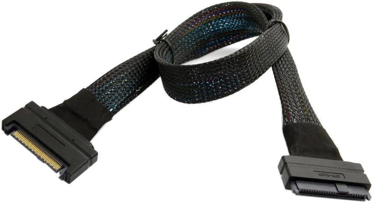 50cm U.2 U2 SFF-8639 NVME PCIe SSD Cable Male to Female 68pin Extension ...