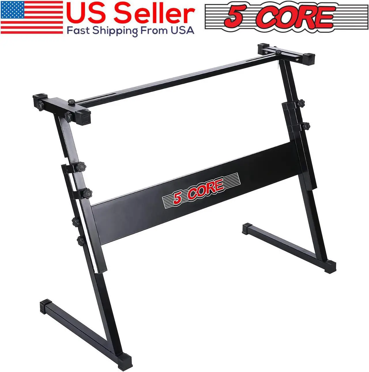 5 Core Piano Keyboard Stand 1 Piece for 61 or 54 Keys Black Height ...