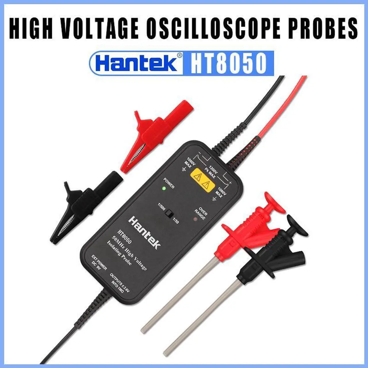 Hantek 50MHZ Oscilloscope HT8050 High Voltage Differential Probe ...