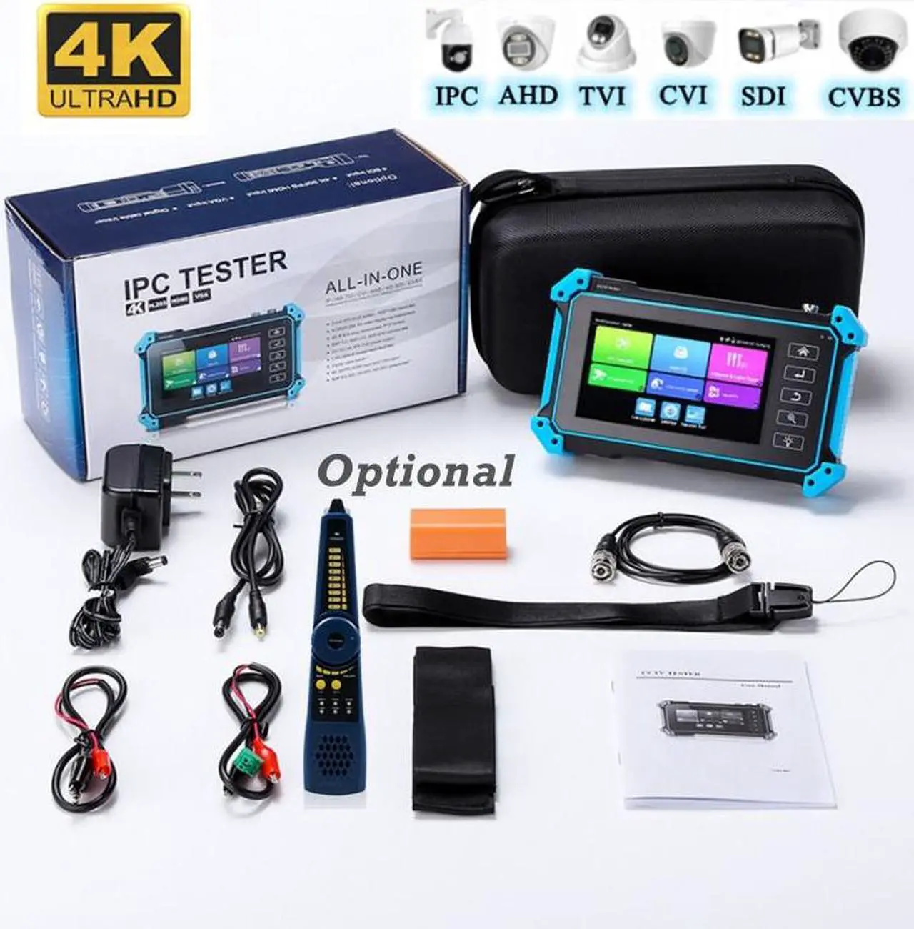 5.4" IPC-5200C Plus CCTV Tester IP Tester 4K Monitor Testers HDMI VGA ...