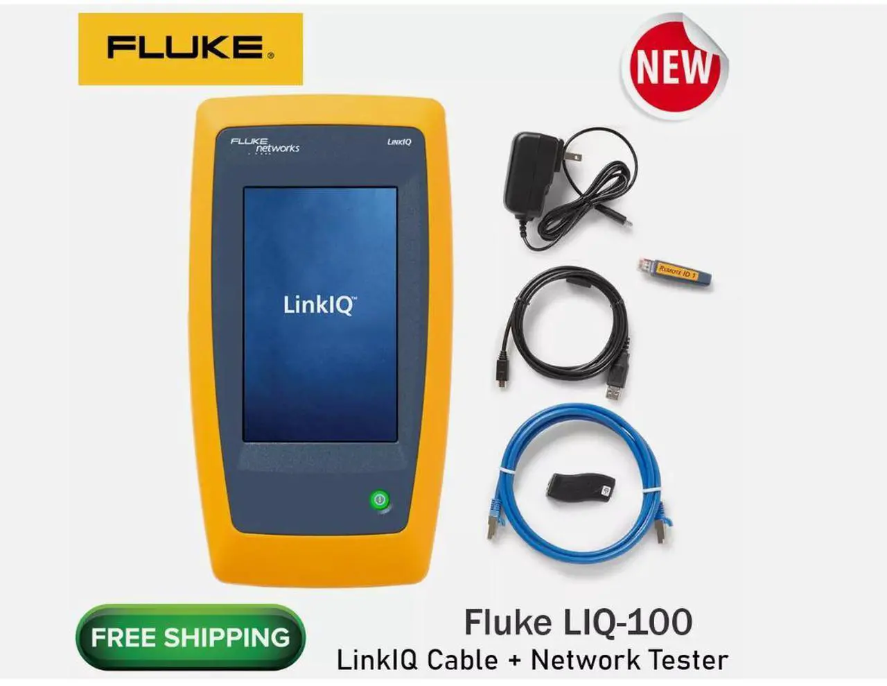 Fluke LIQ-100 Networks LinkIQ Cable+Network Tester For validating cable ...
