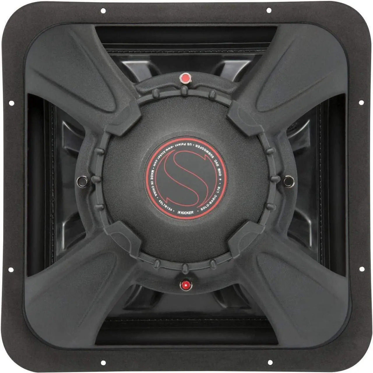 Kicker L7R 15 Inch 1800W Max Power 4 Ohm DVC Square Car Audio Subwoofer ...