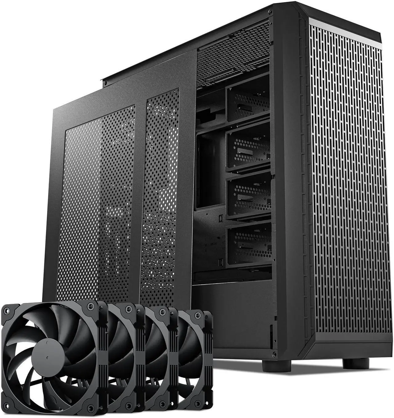 DARKROCK Classico Storage Master Case ATX Computer Case Mid Tower with ...
